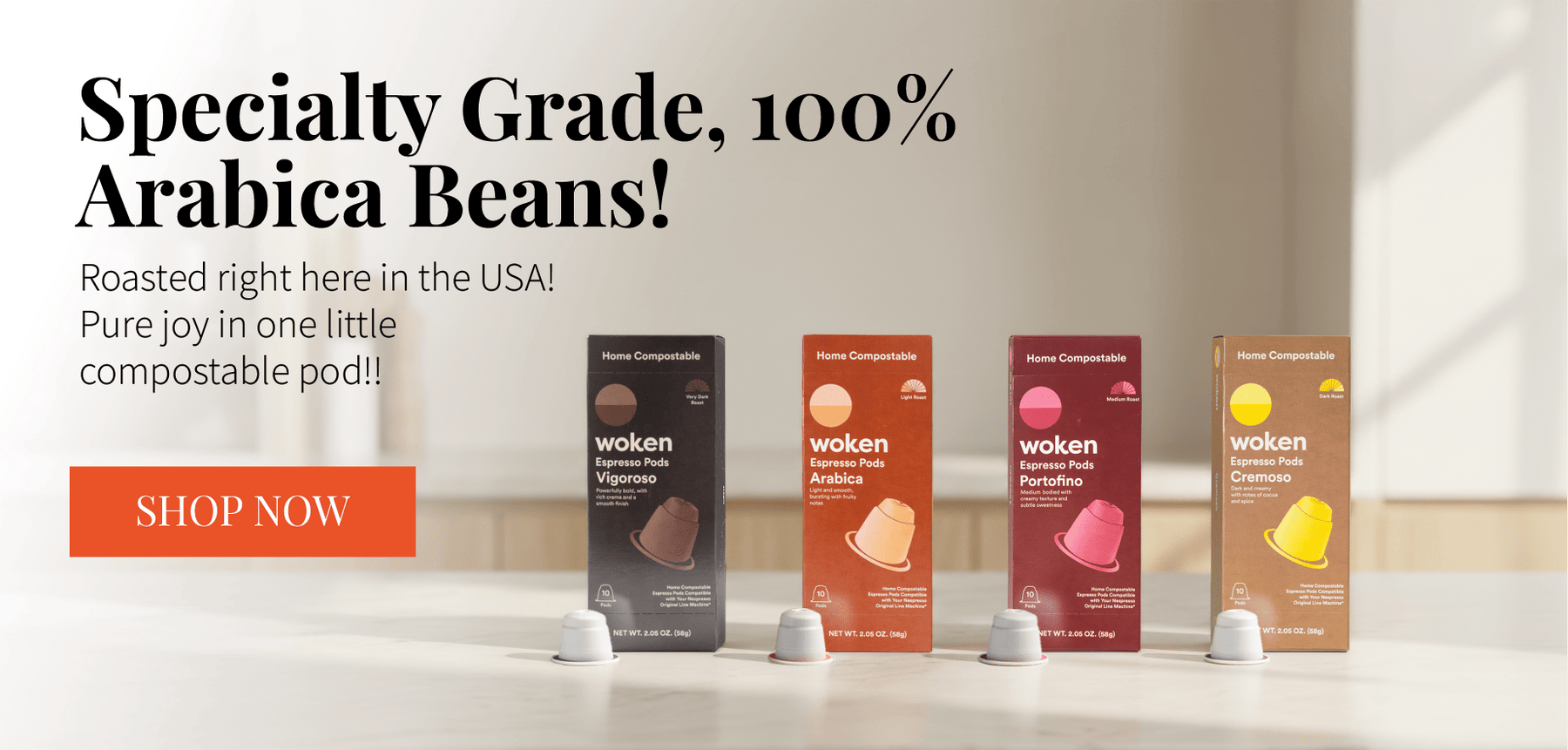 Woken - Specialty Grade Espresso Coffee made with 100% Arabica Beans!