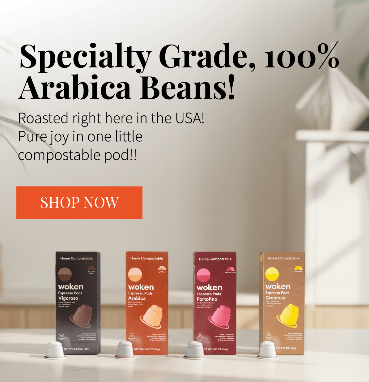 Woken - Specialty Grade Espresso Coffee made with 100% Arabica Beans!